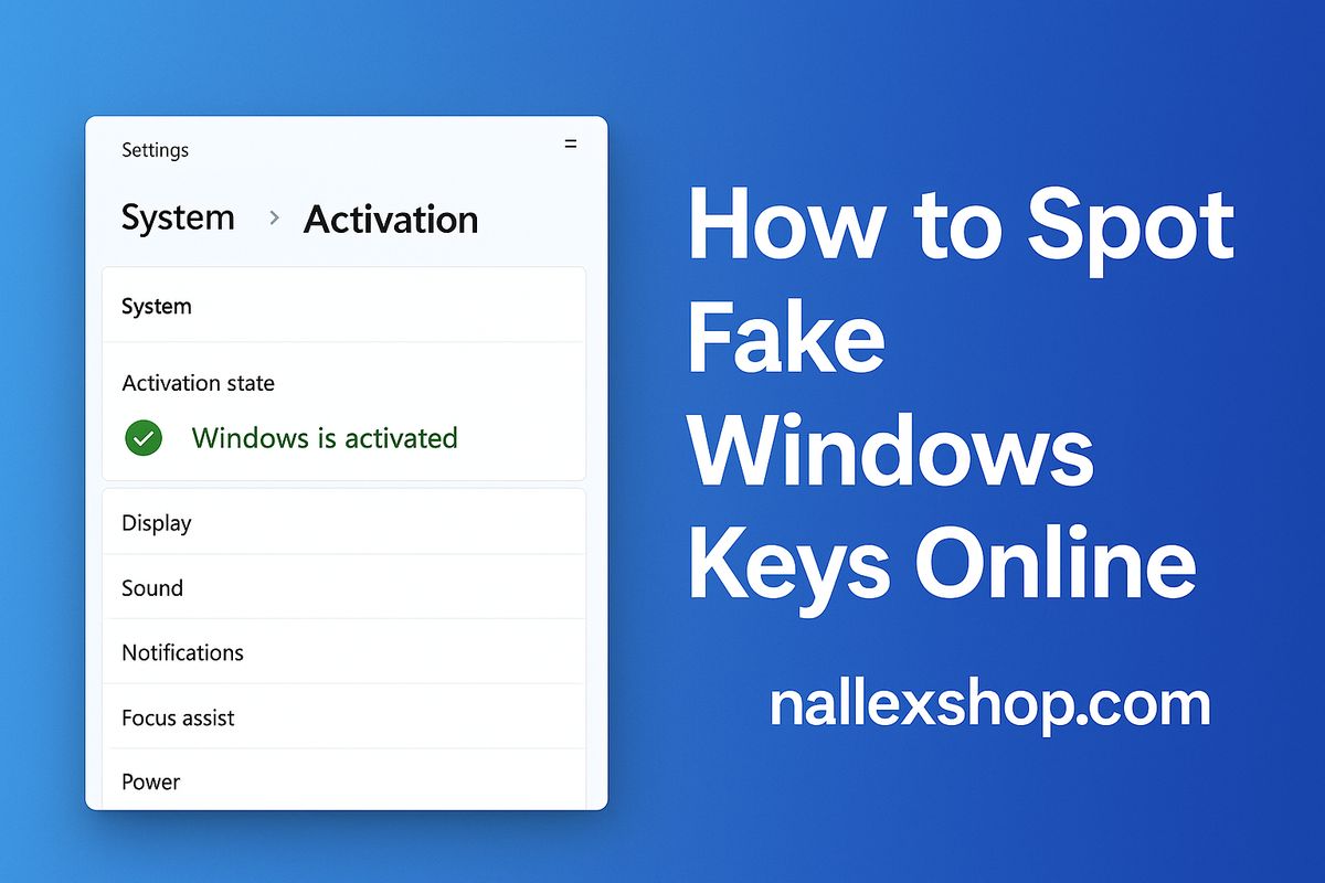 How to Spot Fake Windows Keys Online: 5 Red Flags to Avoid - Nallex shop