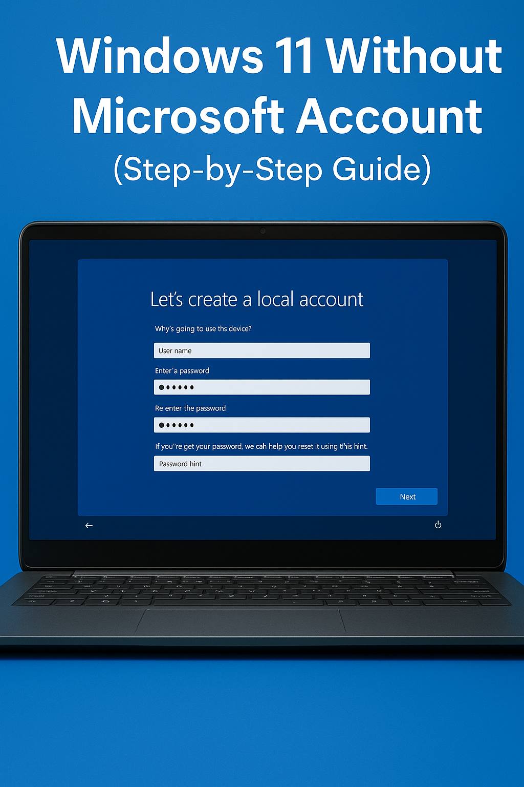 Install Windows 11 Without a Microsoft Account (Step-by-Step) - Nallex shop