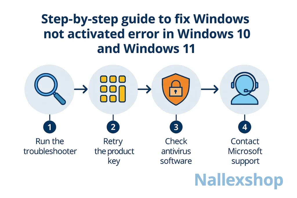 Fix Windows Not Activated Error – Top Working Solutions - Nallex shop